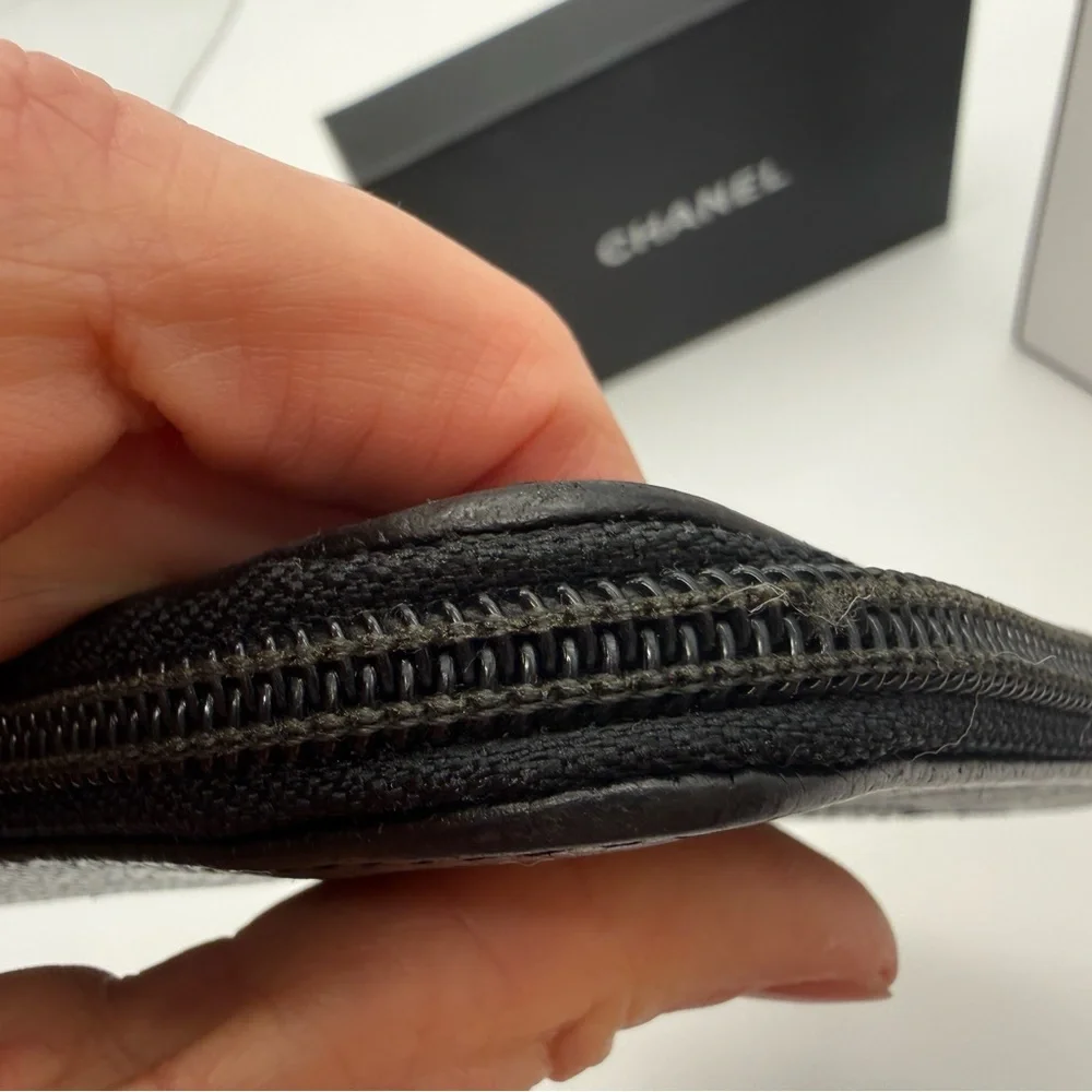 CHANEL | Bags | Chanel Caviar Large Timeless Cc Zip Around Wallet ...